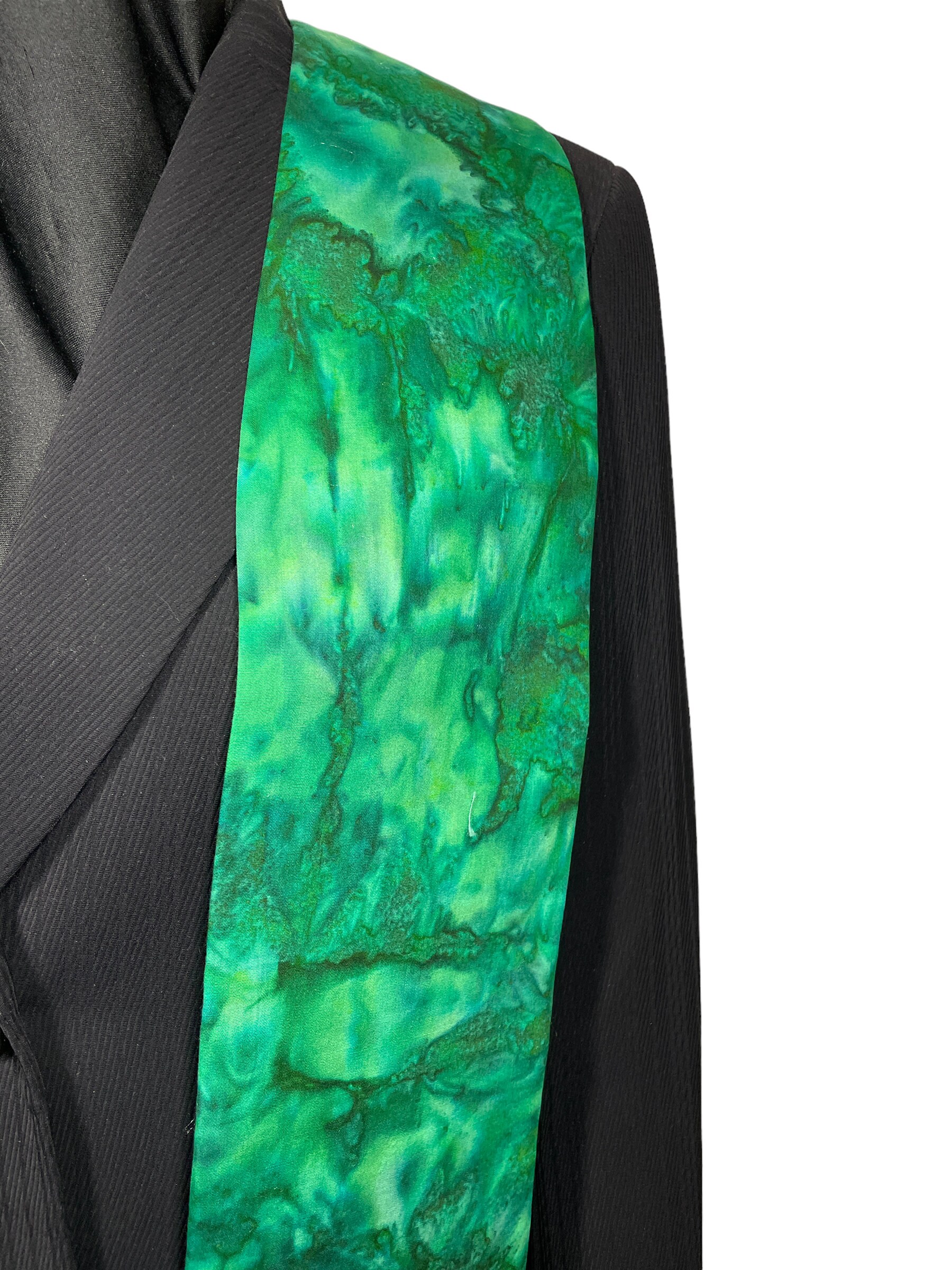 Green Clergy Stole With Gold Cross - Etsy