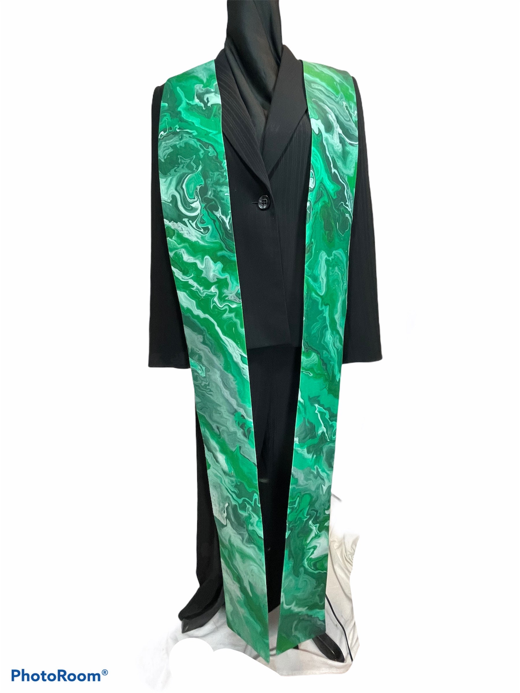 Green Marble Clergy Stole - Etsy