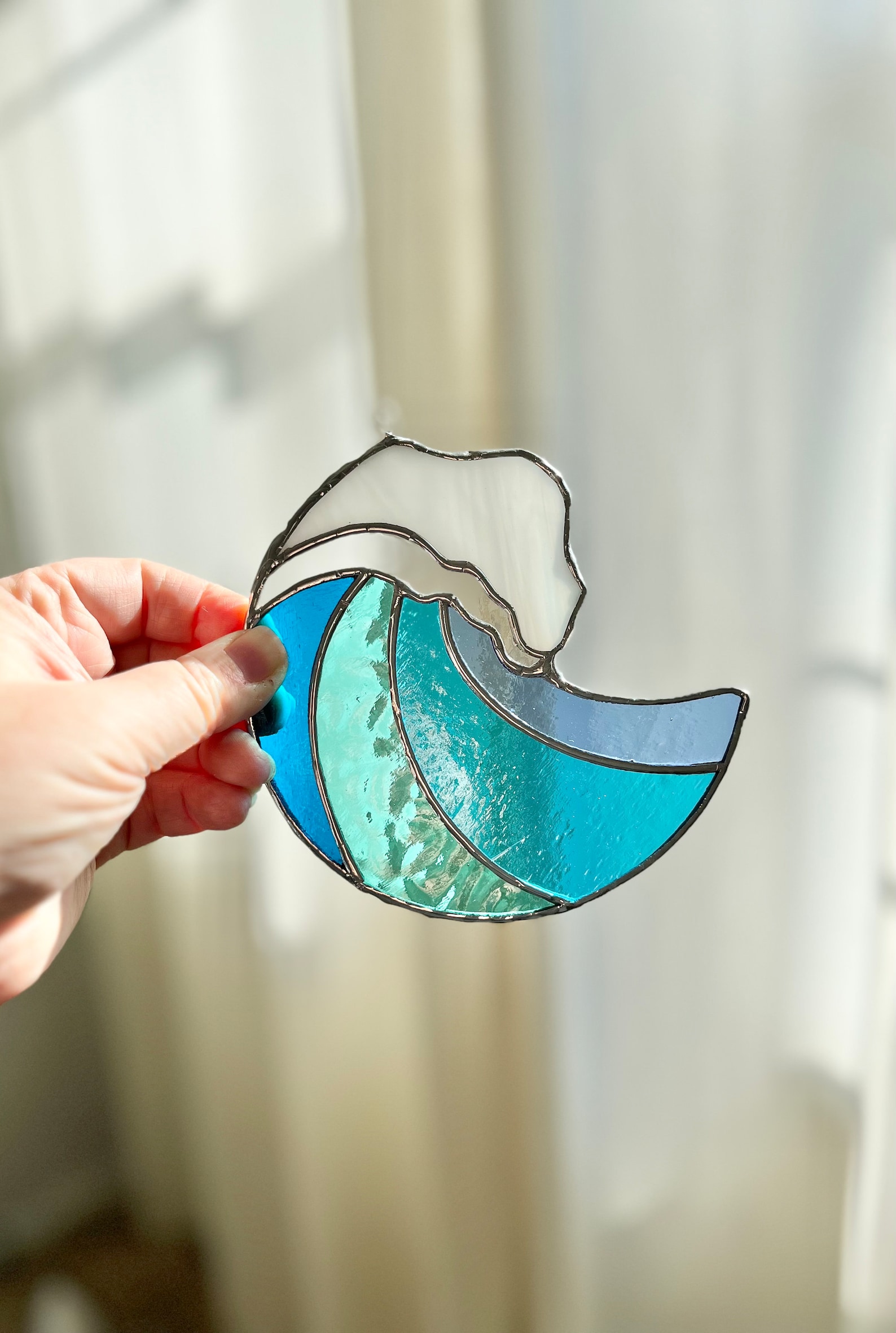 PATTERNS • Ocean Wave Stained Glass Patterns • Digital Download: Hobby ...