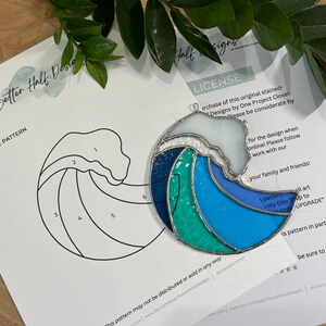 PATTERNS • Ocean Wave Stained Glass Patterns • Digital Download ...