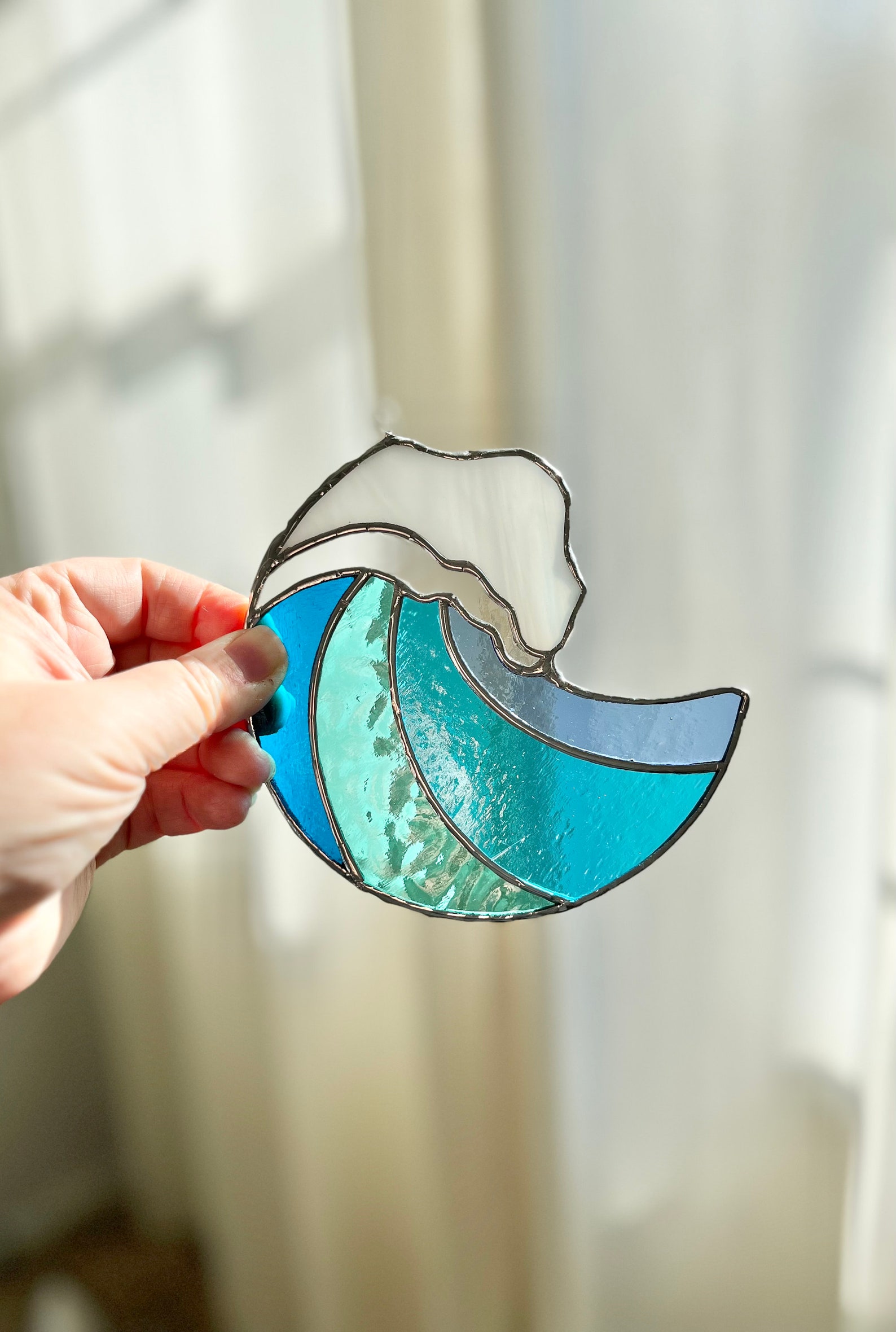 PATTERNS • Ocean Wave Stained Glass Patterns • Digital Download ...