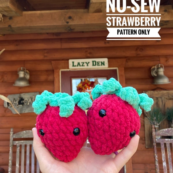 Strawberry Plushie Pattern Keychain - Etsy