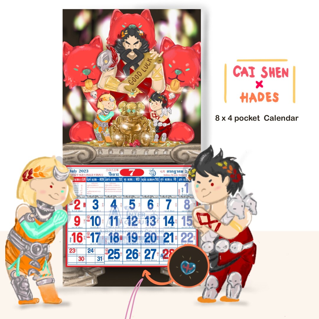 Hades X Cai Shen Mini Calendar - Etsy