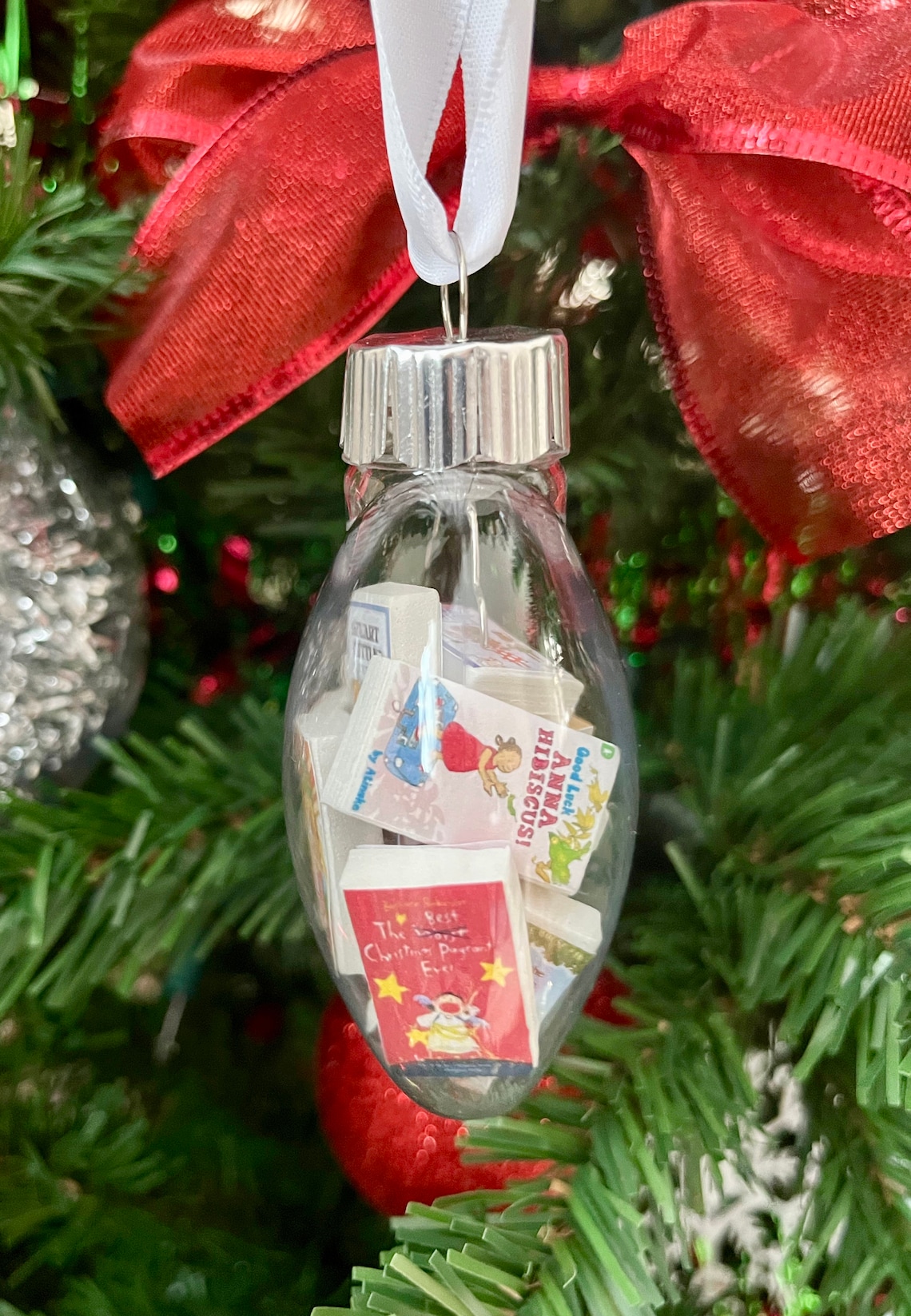 Custom Mini Book Ornament Book Club Ornament Year of Books - Etsy