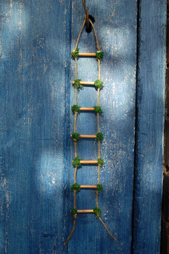 30 Cm Rope Ladder for a Fairy House or Garden With Moss. Made - Etsy