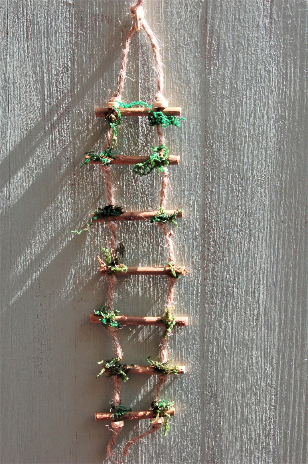 30 Cm Rope Ladder for a Fairy House or Garden With Moss. Made From ...