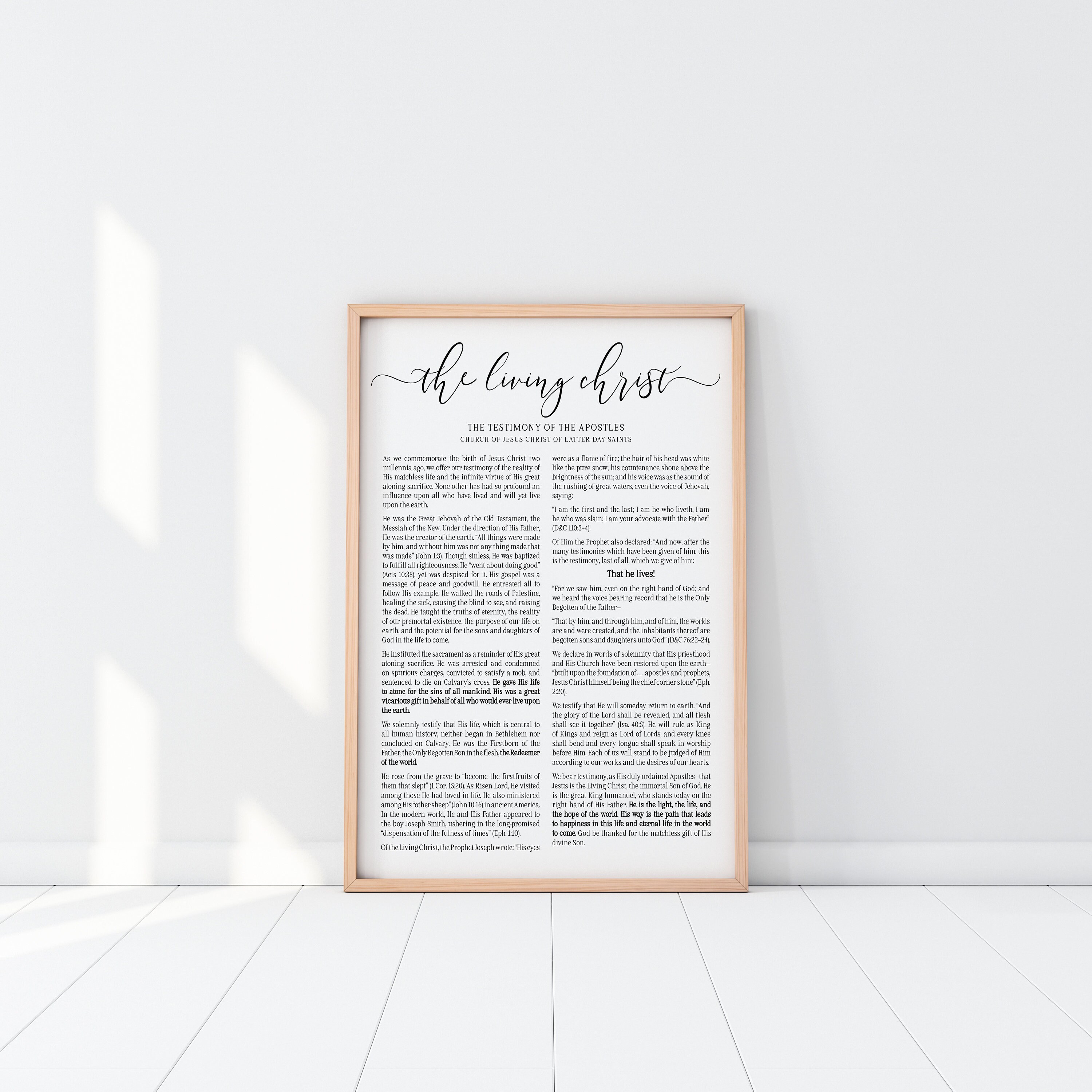 The Living Christ Print LDS Poster LDS Living Christ LDS Home Decor - Etsy