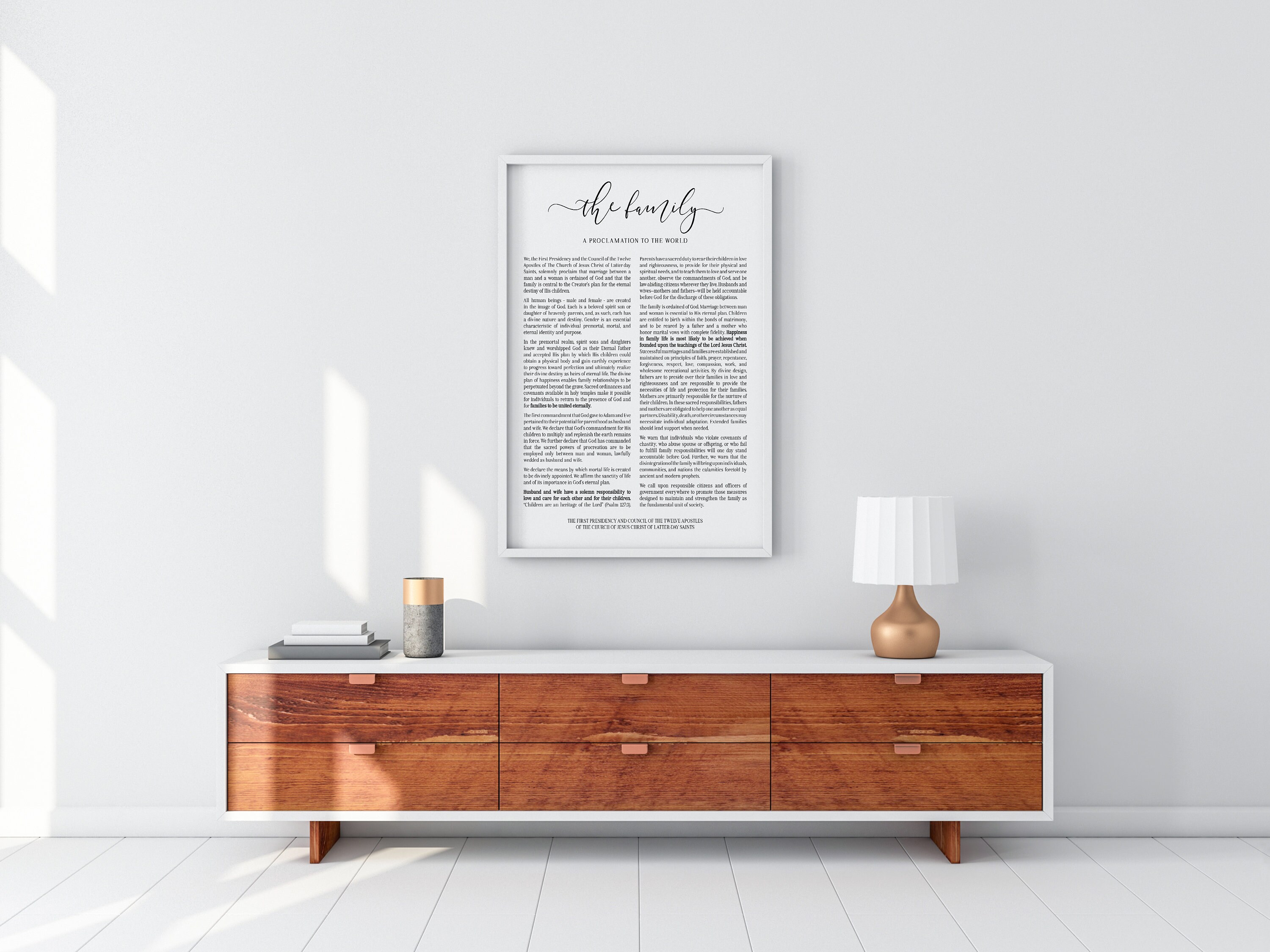 The Family Proclamation Print | LDS Poster | LDS Family Proclamation ...