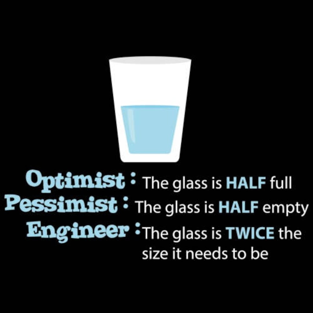 Glass Half Full. Glass Half Empty. Glass Twice the Size - Funny ...