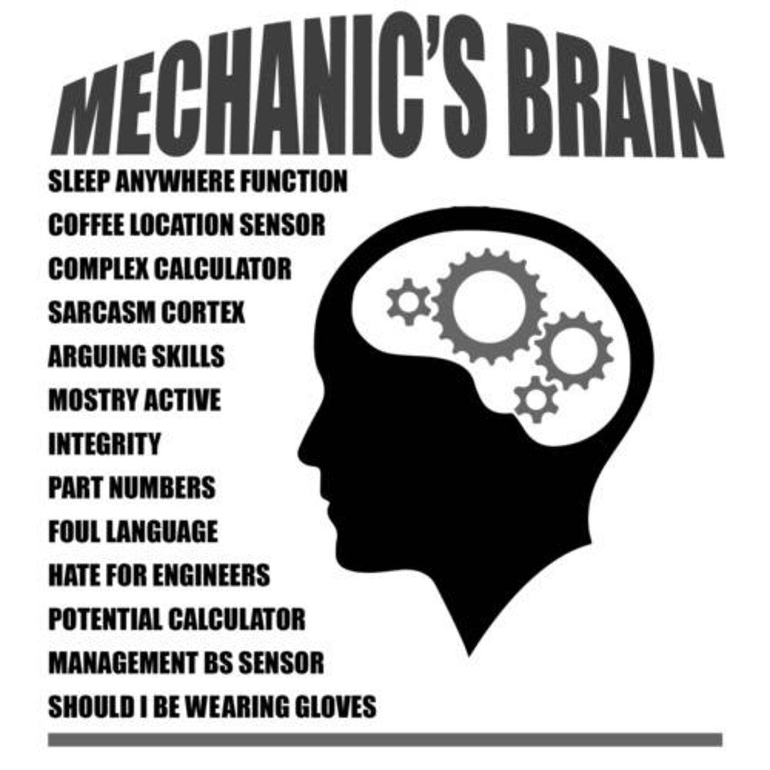 Mechanic's Brain Shirt - Etsy