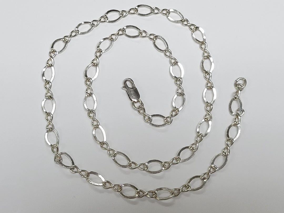 Sterling Silver Infinity Chain Necklace Size 18.5 in H82 - Etsy
