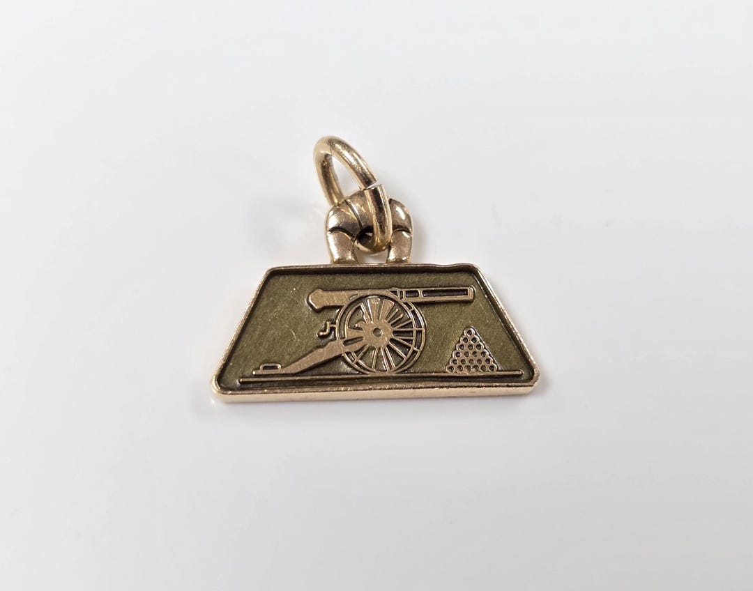 10K EMB CTO Yellow Gold Vintage Cannon Charm/ Pendant - Etsy