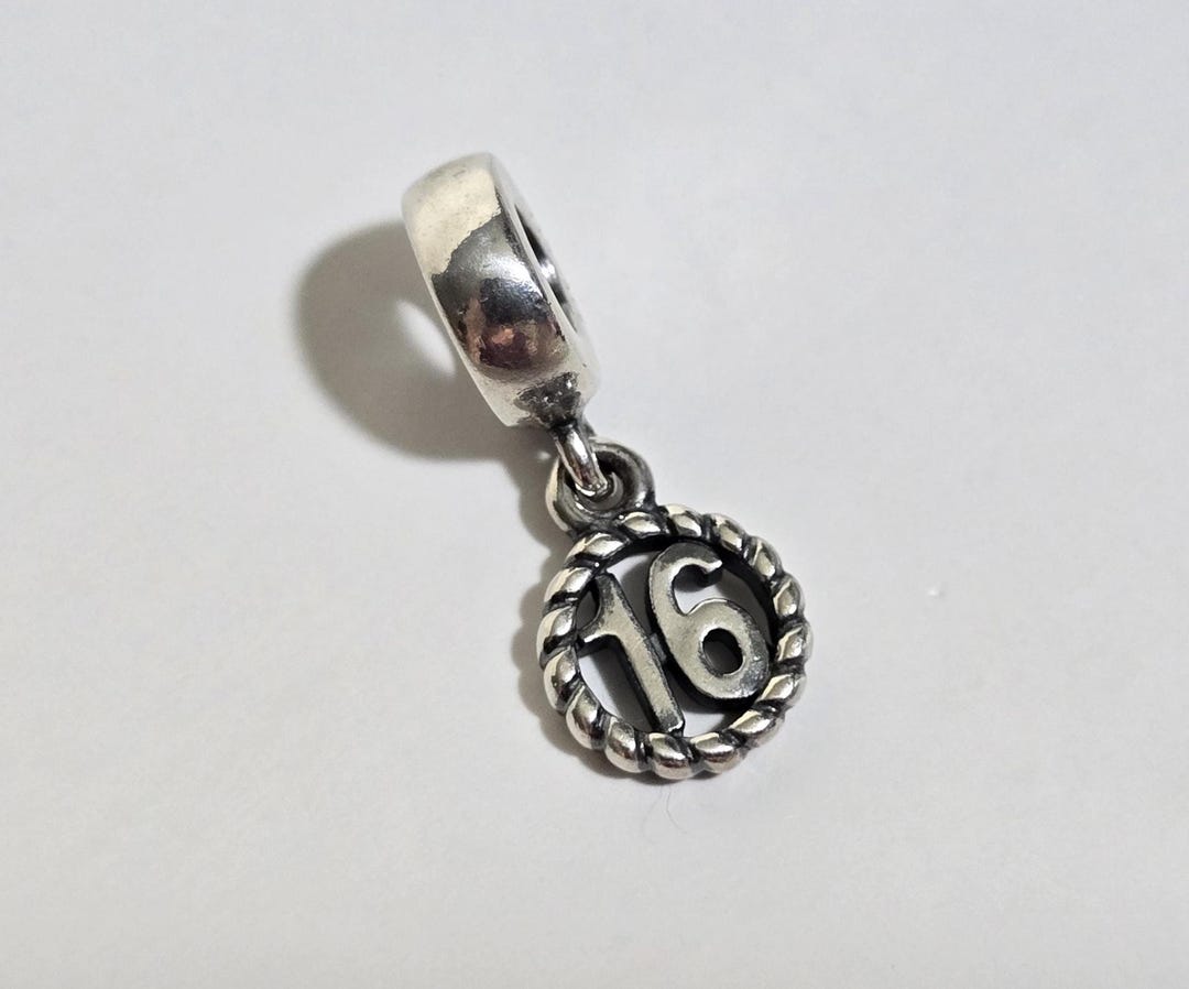 PANDORA Sterling Silver 16th Birthday Bead Charm - Etsy