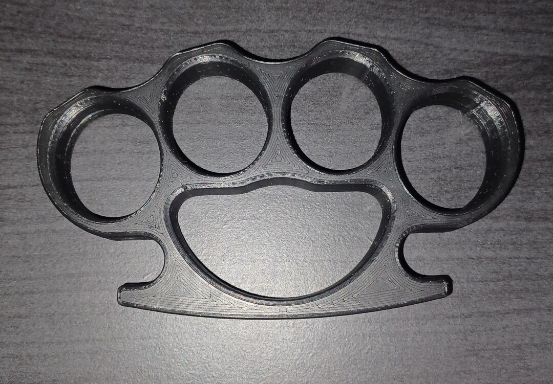 ABS Black 3D Printed Thick Knuckles Great Gift Full Size Hand Ring - Etsy