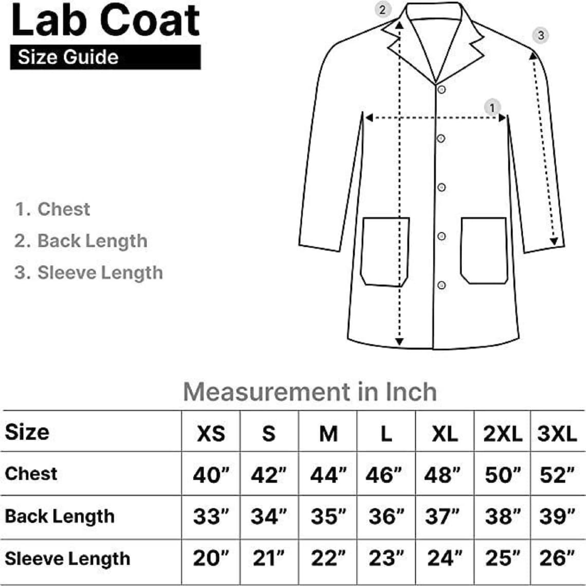 LAB COAT Unisex Doctor Laboratory Hospital Student Uniform Lab Coats UK ...