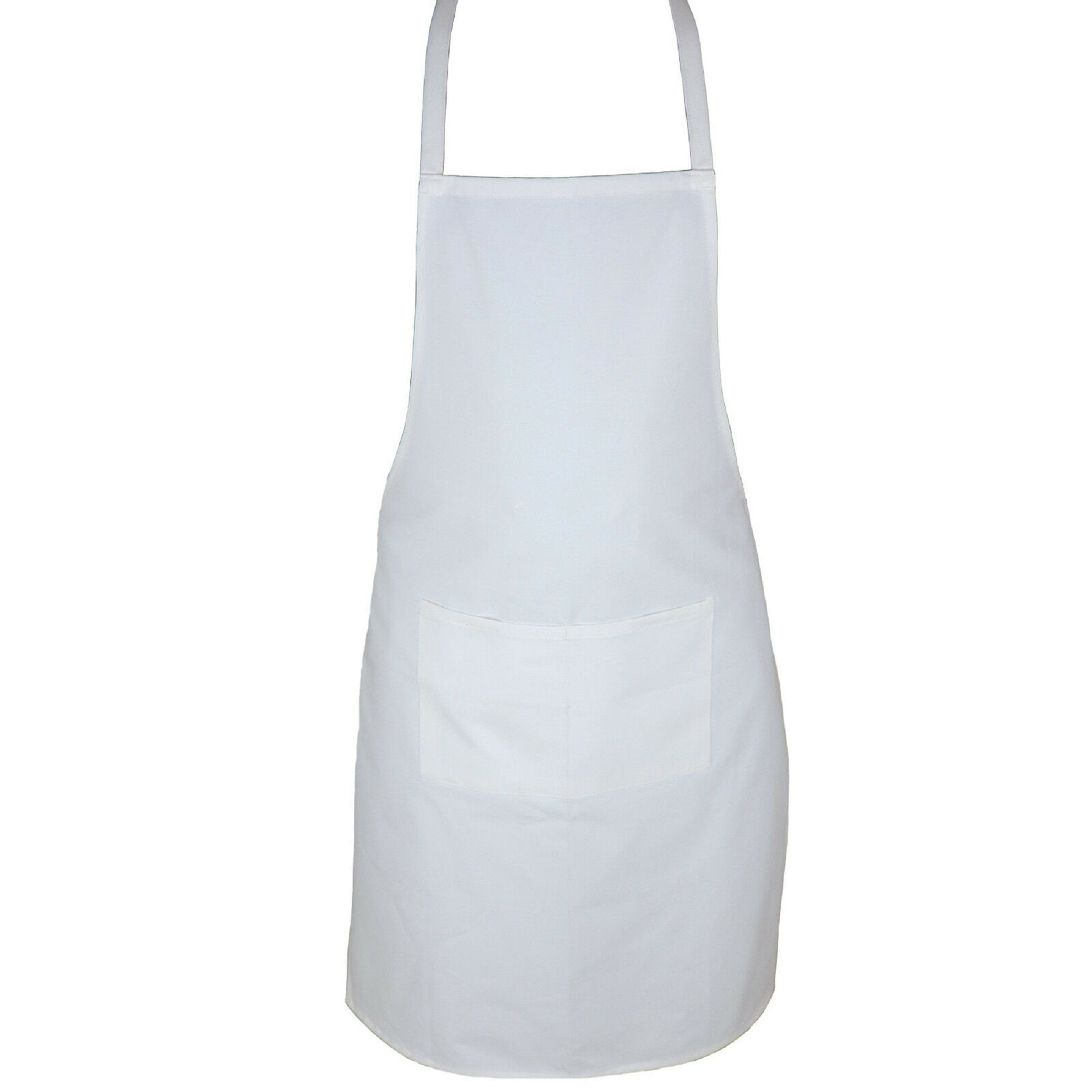 Professional Full Apron Plain Front Pockets Cooks Restaurant Bistro BBQ ...