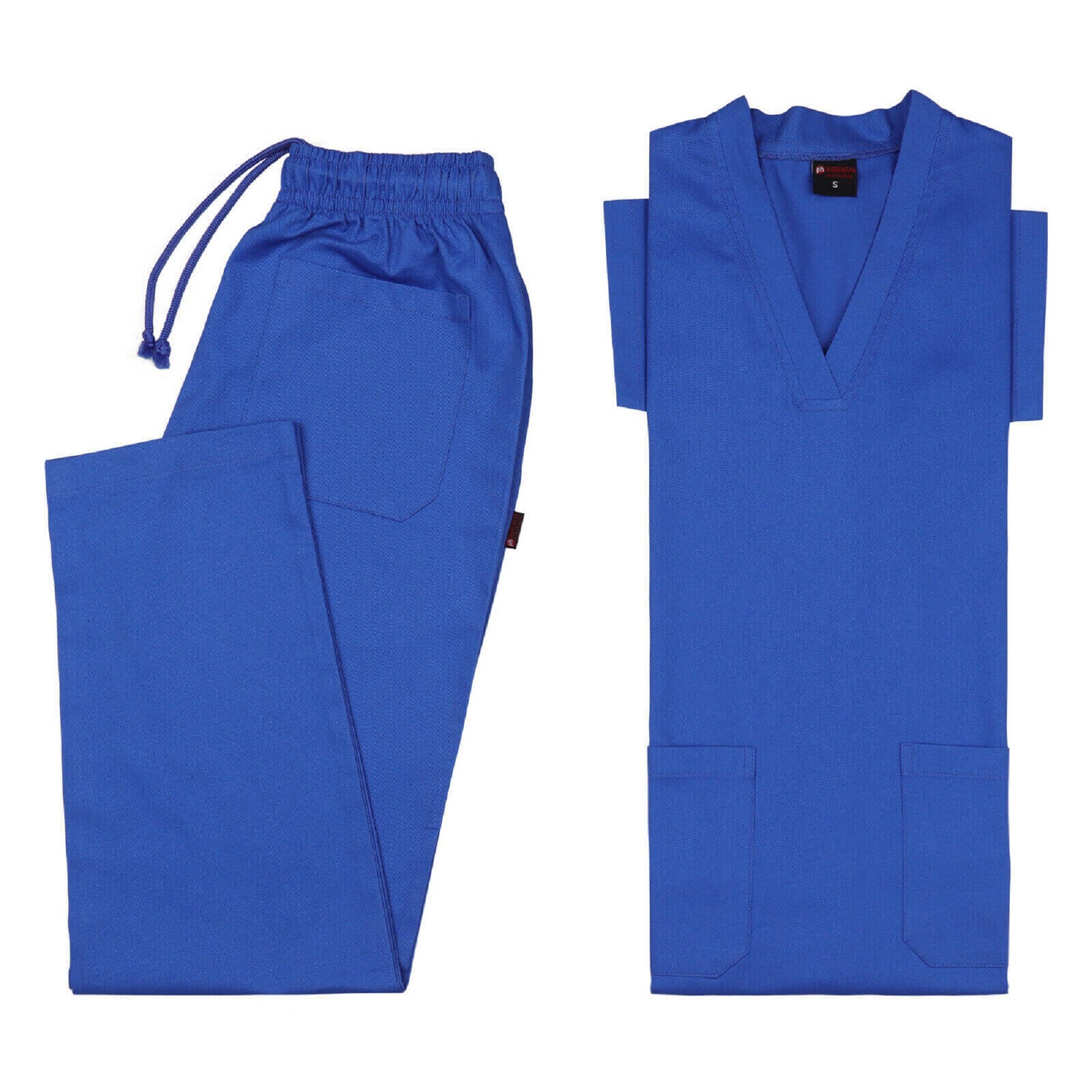 Medical Uniform TOP AND BOTTOM Unisex V-neck 100 % Cotton Nurse Suit ...