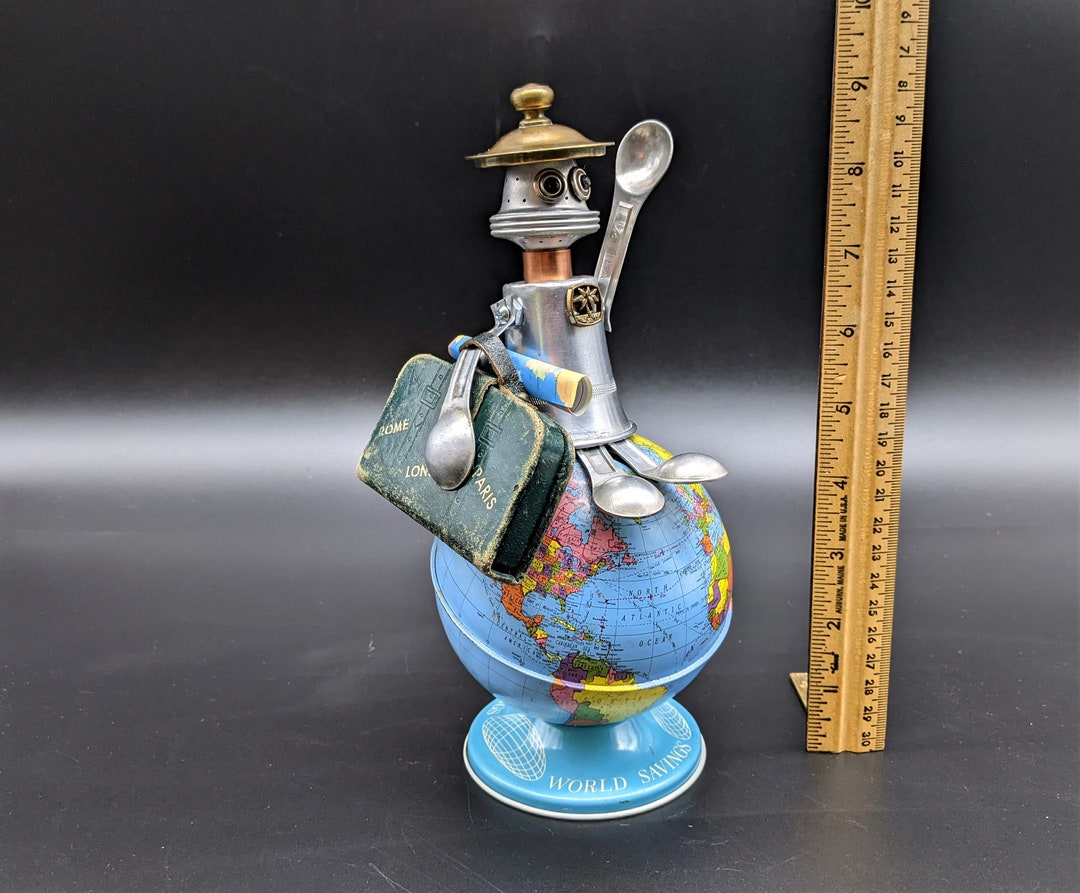 World Traveler Sculpture Found Object Robot Art Assemblage Art Robot on ...