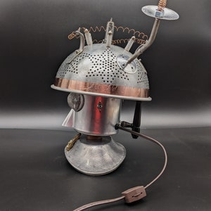 Robot With Alien Listening Device Helmet - Found Object Robot Art ...