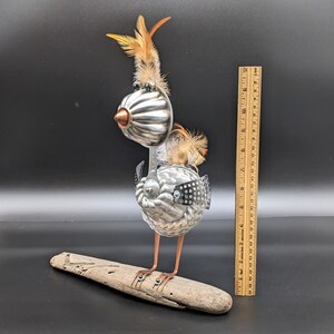 Big Fantasy Bird on Driftwood - Found Object Art Sculpture - Upcycled ...