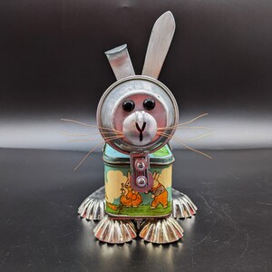 Found Object Rabbit Sculpture - Assemblage Art - Peter Rabbit Nursery ...