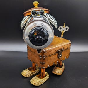 Copper and Brass Found Object Dog Assemblage Art Dog Dog Memorial ...