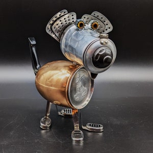 Copper Mug Dog Sculpture Found Object Art Dog Lover Gift Upcycled ...