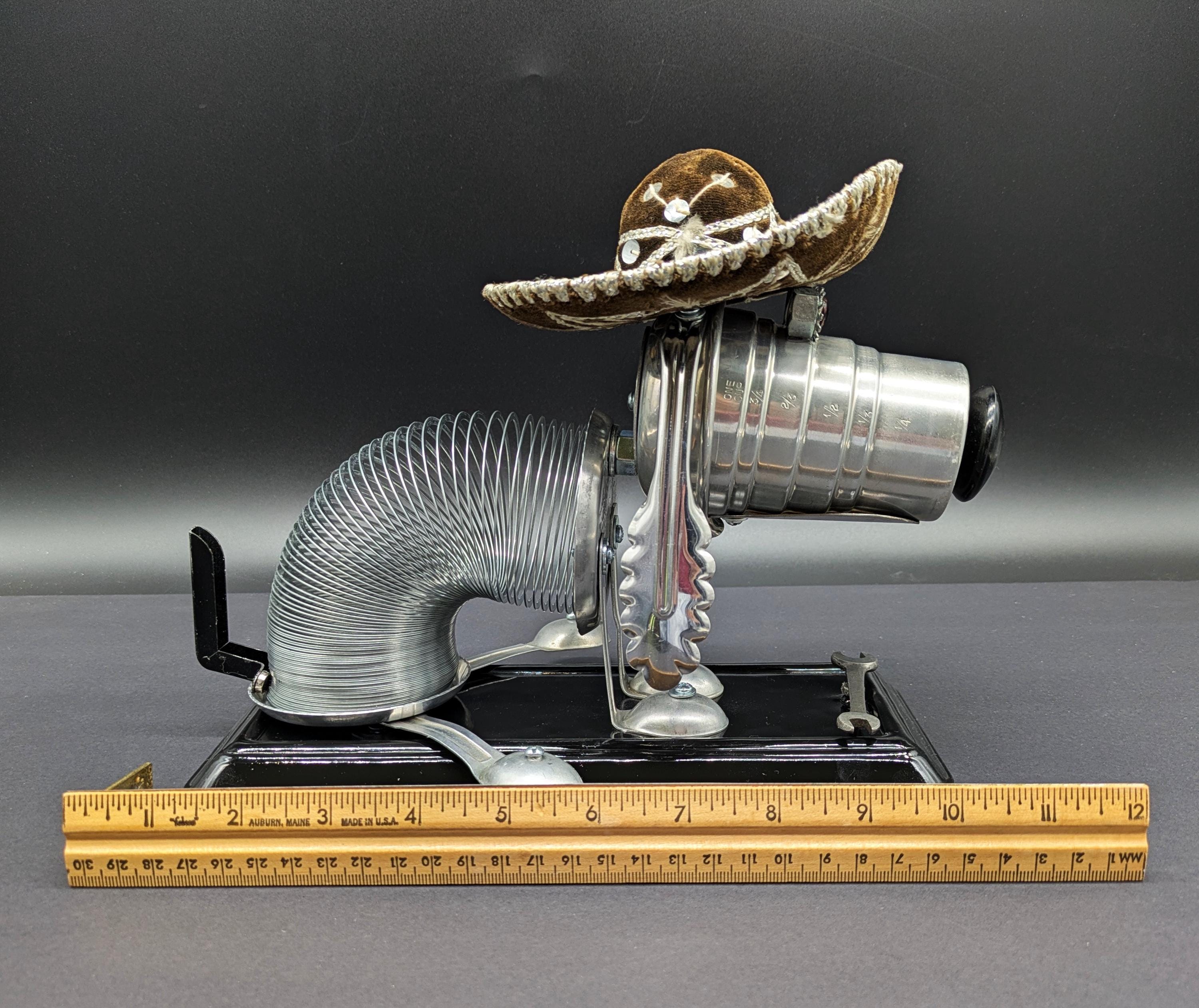 Slinky Dog Sculpture - Found Object Robot Art - Assemblage Sculpture ...