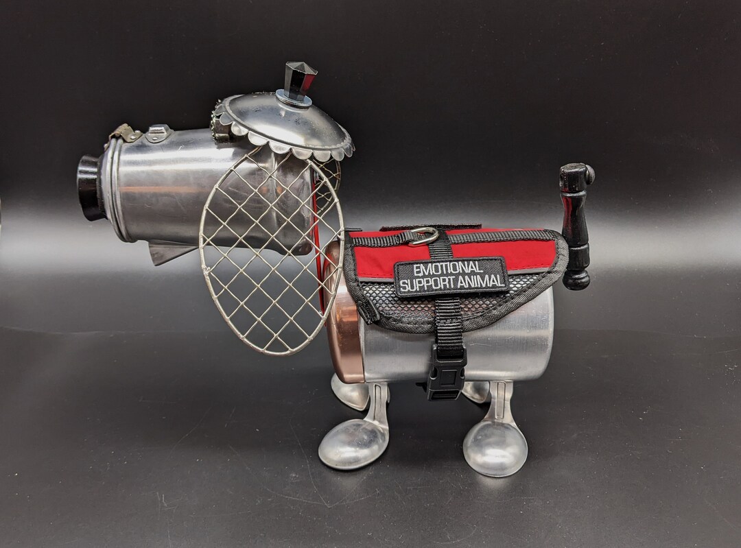 Emotional Support Dog Sculpture Found Object Dog Dog Memorial Upcycled ...