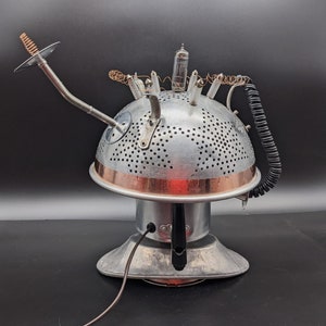 Robot With Alien Listening Device Helmet - Found Object Robot Art ...