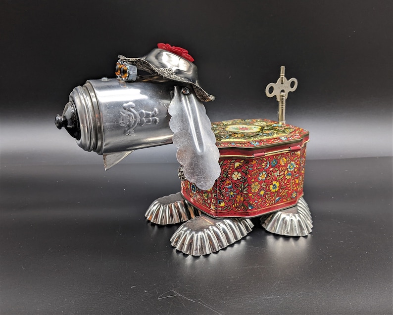 Found Object Robot Dog: Upcycled Assemblage Art Pet Memorial - Etsy