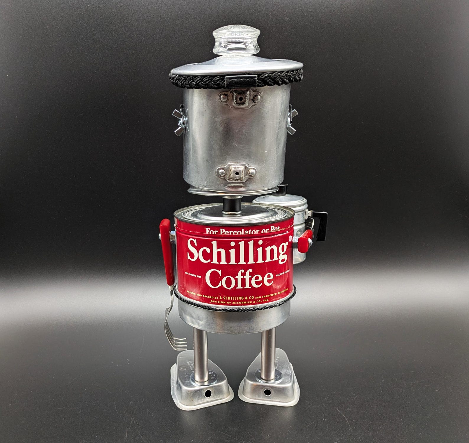 Coffee Loving Robot - Found Object Robot Art - up Cycled Sculpture - Etsy