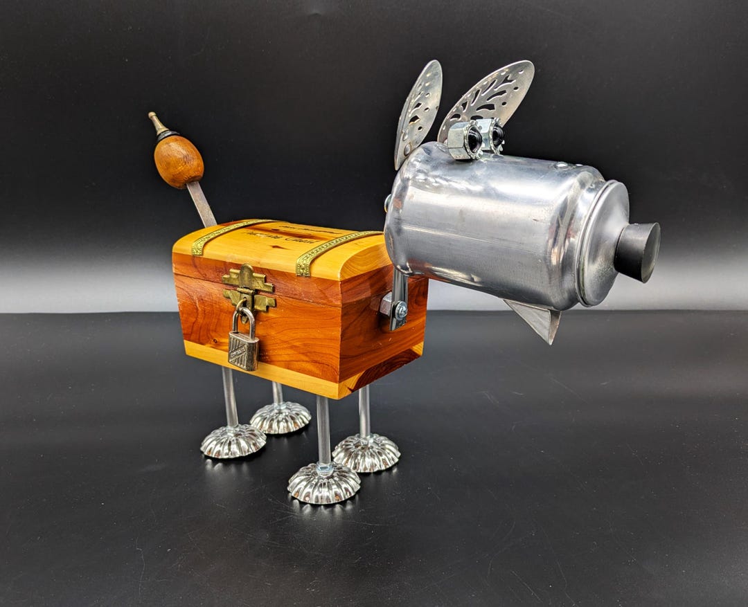 Assemblage Art Dog Sculpture: Found Object Pet Memorial, Glacier Park ...