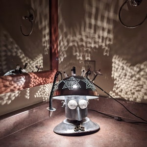 Robot With Alien Listening Device Helmet - Found Object Robot Art ...