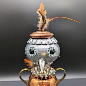 Found Object Bird Sculpture - Assemblage Art Bird - Bird Lover Gift ...