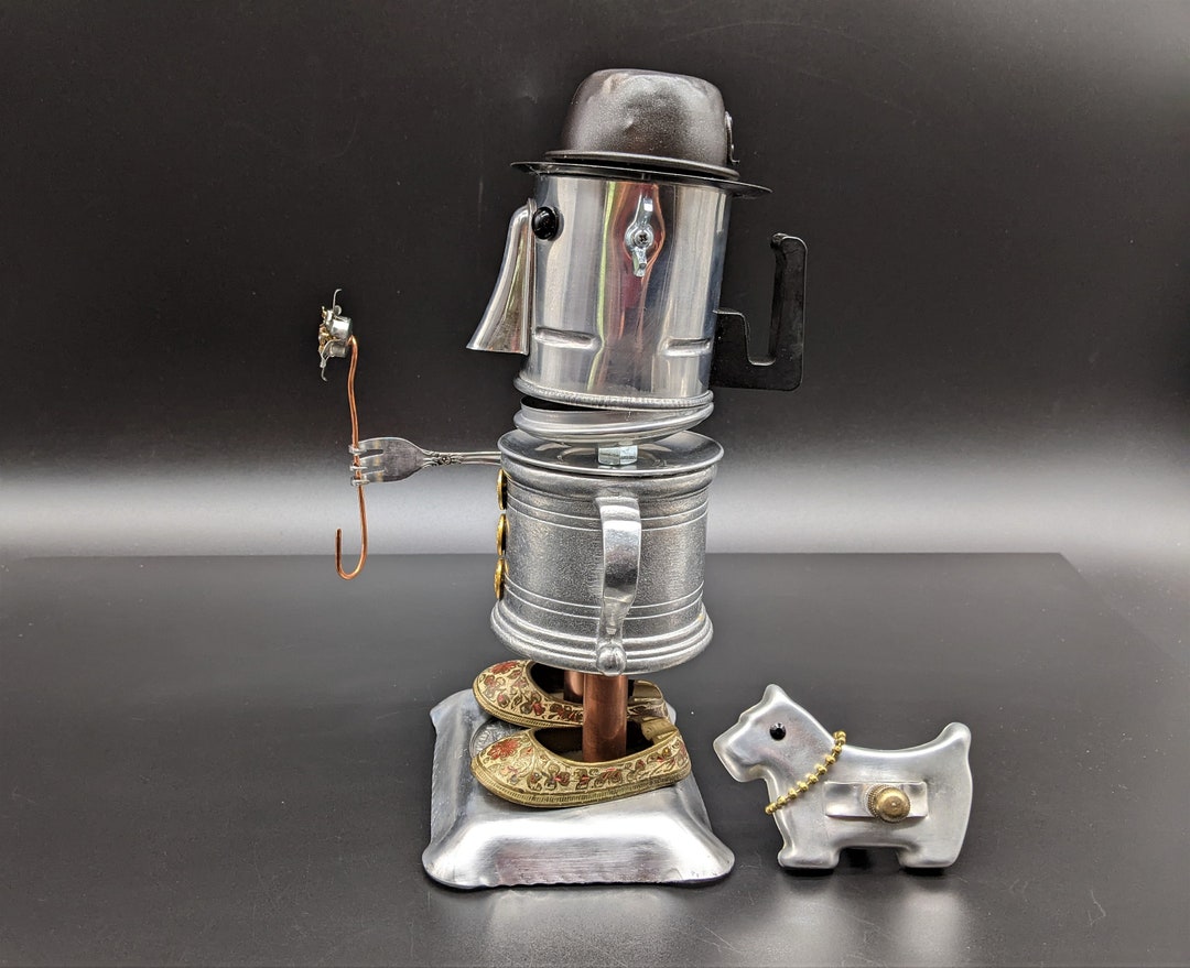 Gentleman Android Sculpture Found Object Robot Art Assemblage Sculpture ...