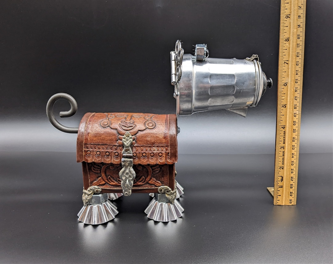 Found Object Dog Sculpture - Assemblage Art Dog - Upcycled Recycled ...