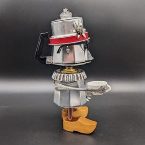 Espresso Pot Robot Coffee Bot Found Object Robot Assemblage Art ...