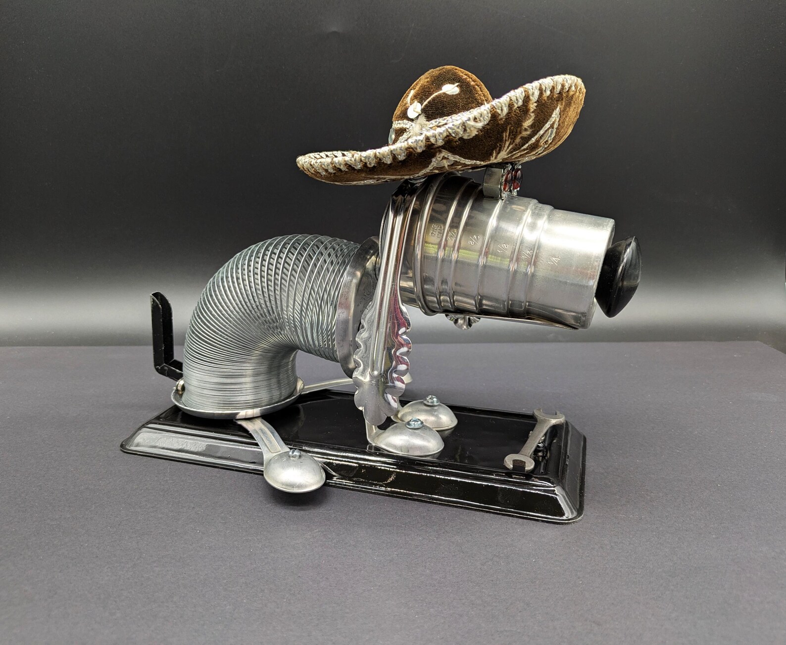 Slinky Dog Sculpture - Found Object Robot Art - Assemblage Sculpture ...