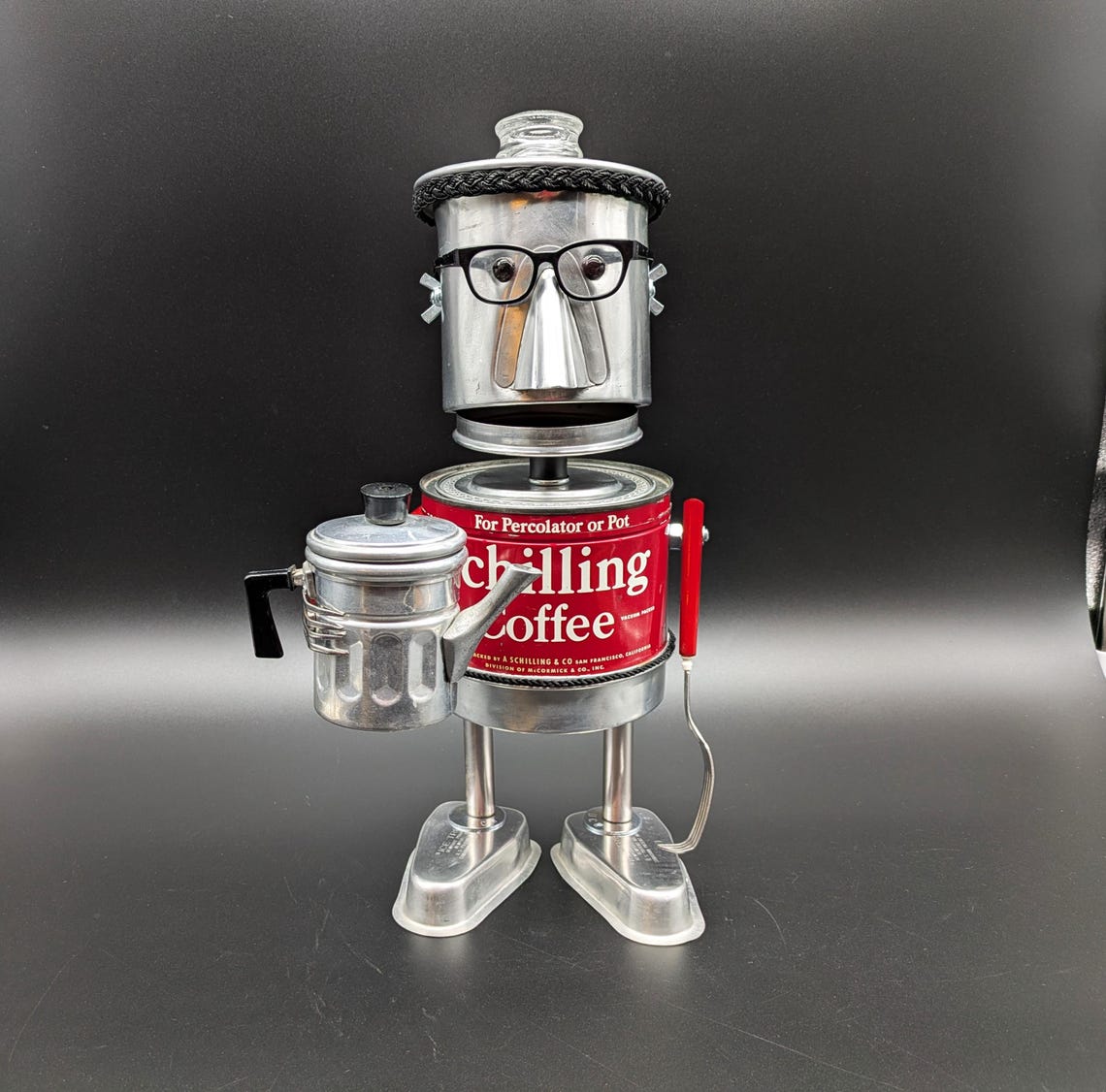 Coffee Loving Robot - Found Object Robot Art - up Cycled Sculpture - Etsy