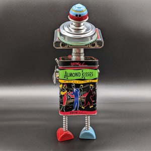 Assemblage Art Robot With Toy Tops Found Object Robot Art Repurposed ...