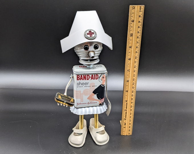 Found Object Nurse Sculpture - Mid Century Nurse - Assemblage Art ...