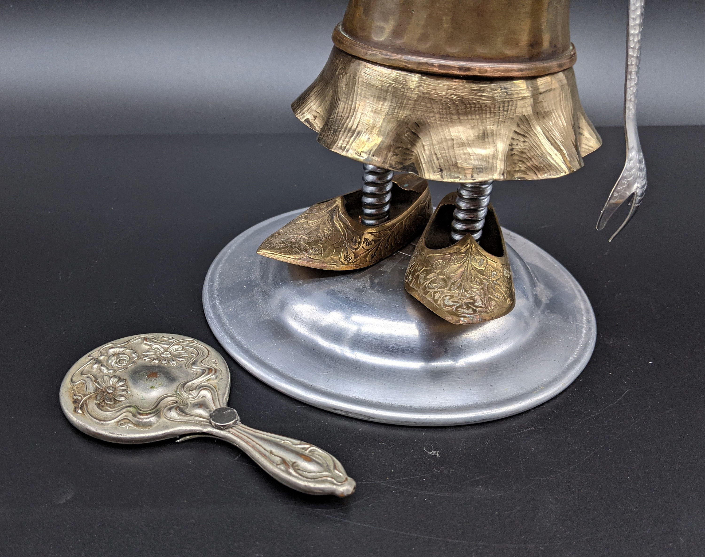 Pretty Android Looking in Mirror Found Object Art Sculpture | Etsy