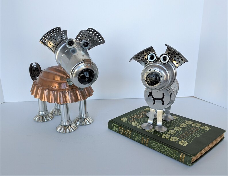 Found object Dog Sculpture Assemblage Art dog Upcycled | Etsy