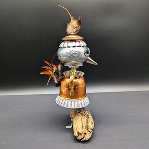 Found Object Bird Sculpture - Assemblage Art Bird - Bird Lover Gift ...