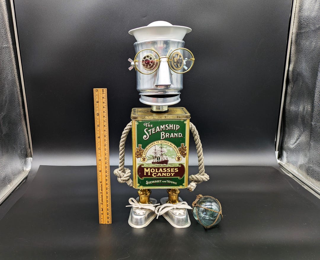 Sailor Robot Sculpture: Upcycled Nautical Assemblage Art - Etsy