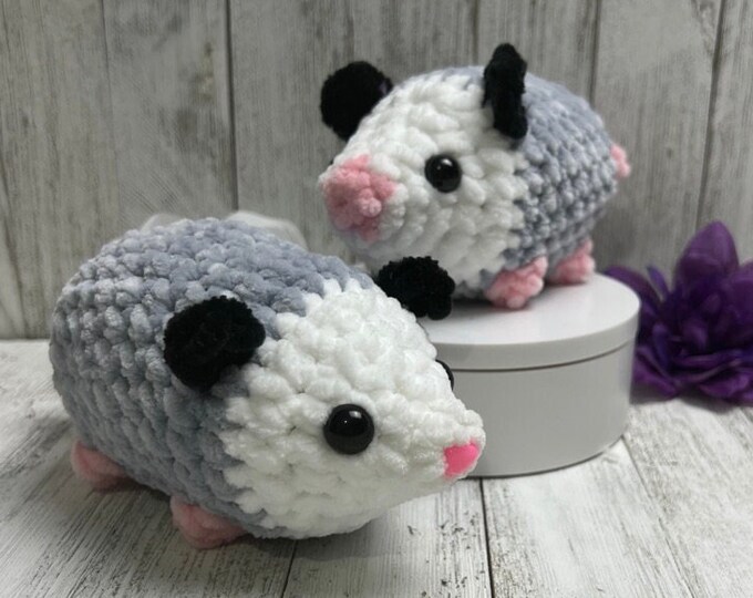 PDF PATTERN: Crochet Opossum Plushie Pattern Crochet Plush Pattern ...