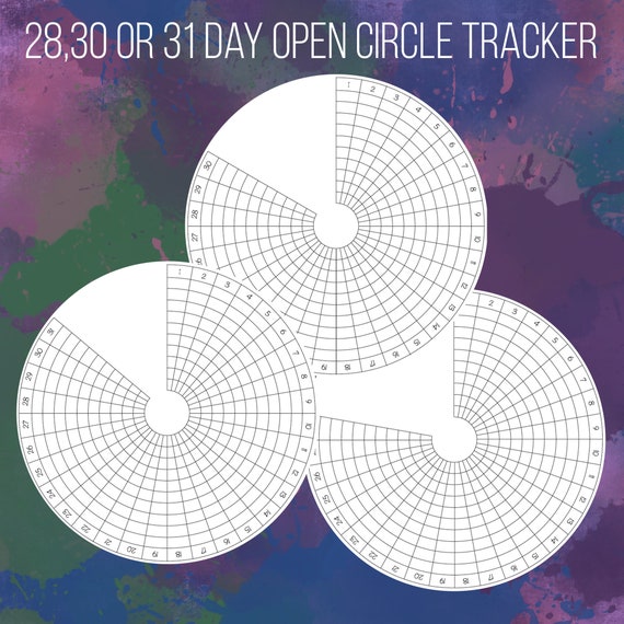Habit / Self Care / Intention Wheel Open Circle Tracker | Etsy