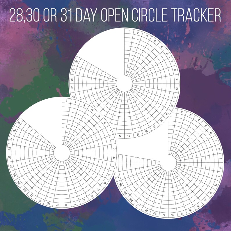Habit / Self Care / Intention Wheel Open Circle Tracker | Etsy