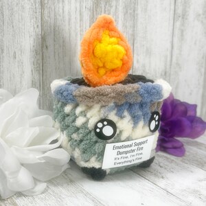 No Sew Mini Dumpster Fire Plush Pattern PDF | Crochet Pattern Amigurumi ...